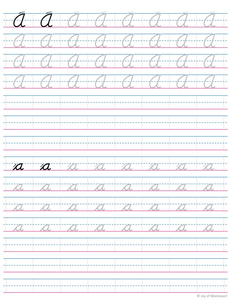 Cursive Handwriting Workbook for Elementary Students • Joy of Montessori